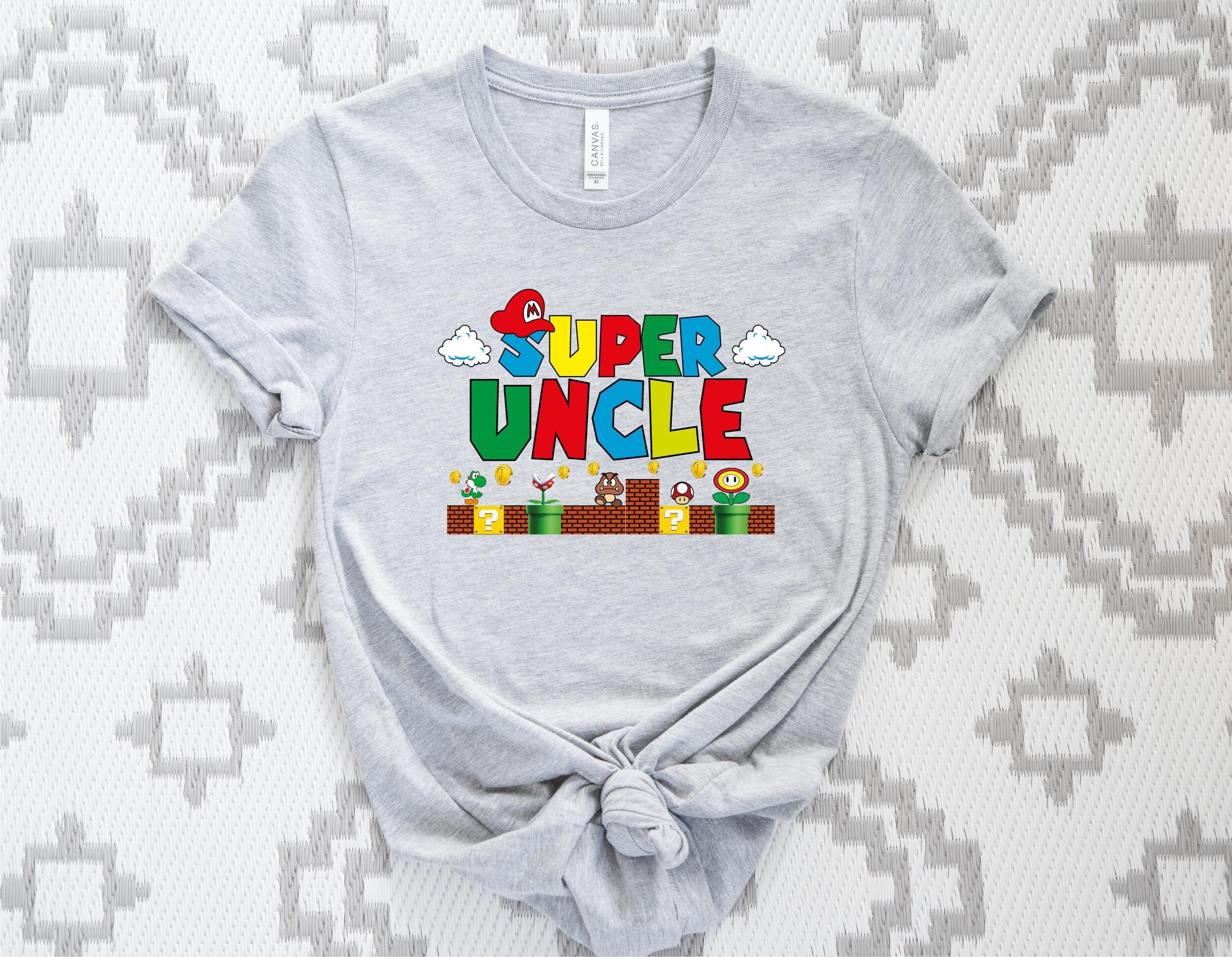 Super Uncle T-shirt Super Mario Uncle Shirt Super Uncle - Etsy