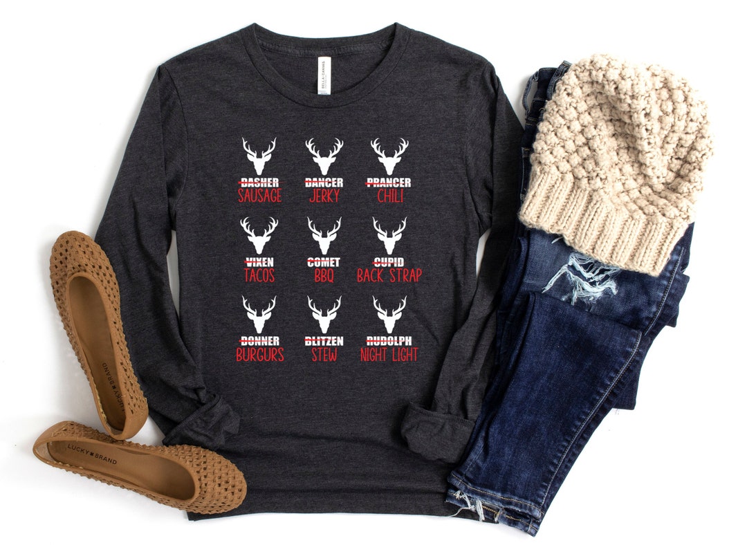 Santa's Reindeer Cuts of Meat Sweatshirt: Funny Christmas Sweater - Etsy