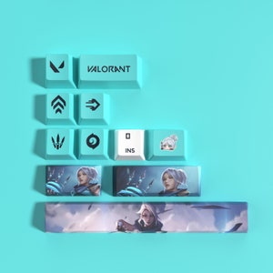 Valorant 115 Keysjett Full Set Keycaps Set OEM Profile Keycaps Artisan ...