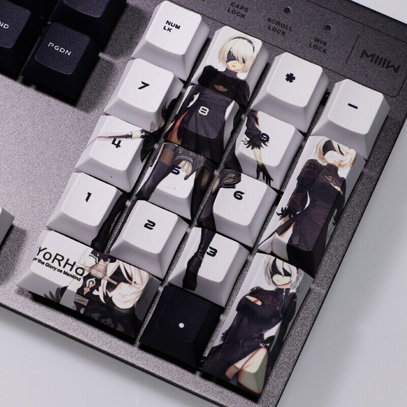 Nier:automata 2b 108 Keycaps Set Cherry Profile Sub-dye MX - Etsy UK