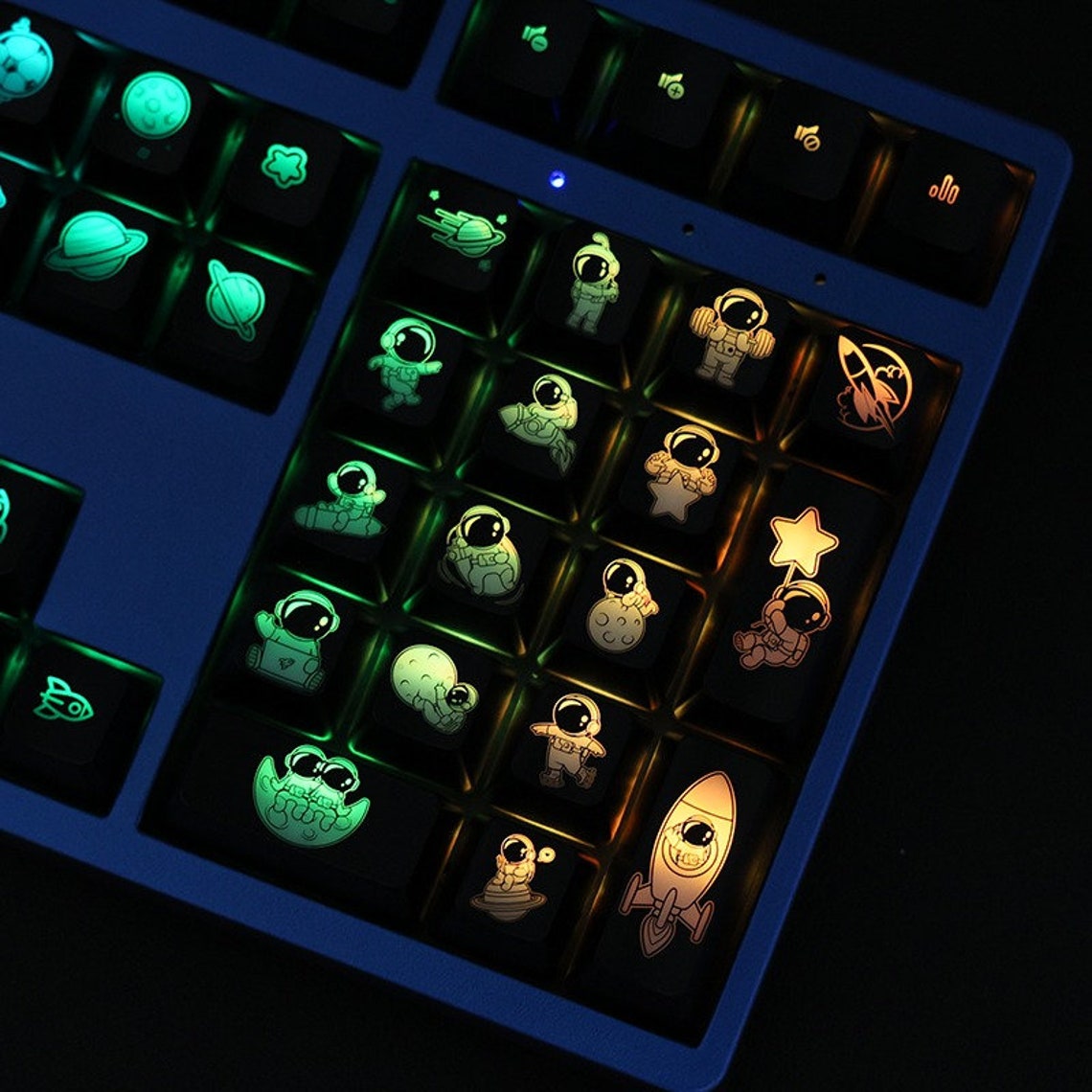 Space Astronaut Backlit Keycaps Set MX Switch Keycaps - Etsy
