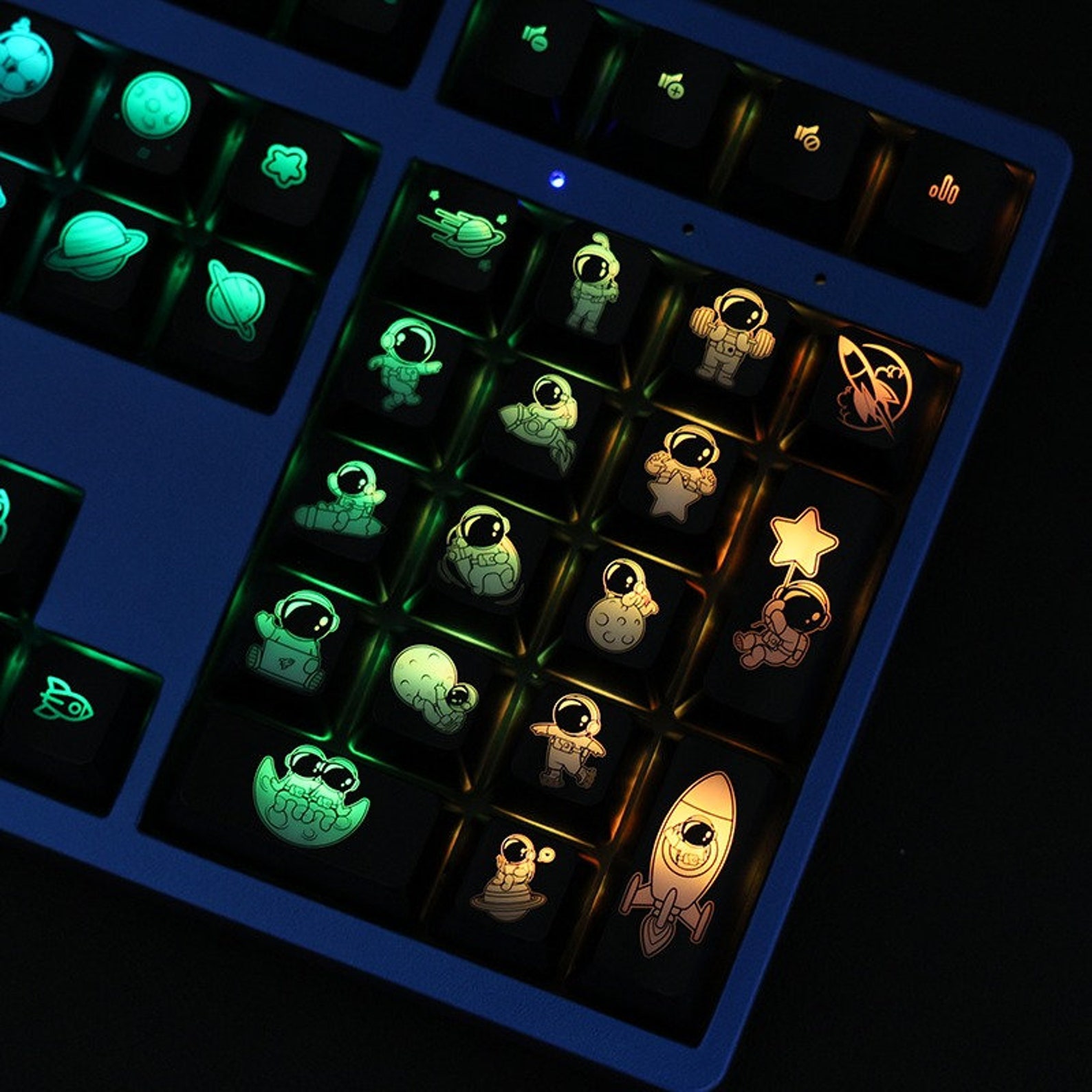 Space Astronaut Backlit Keycaps Set MX Switch Keycaps - Etsy