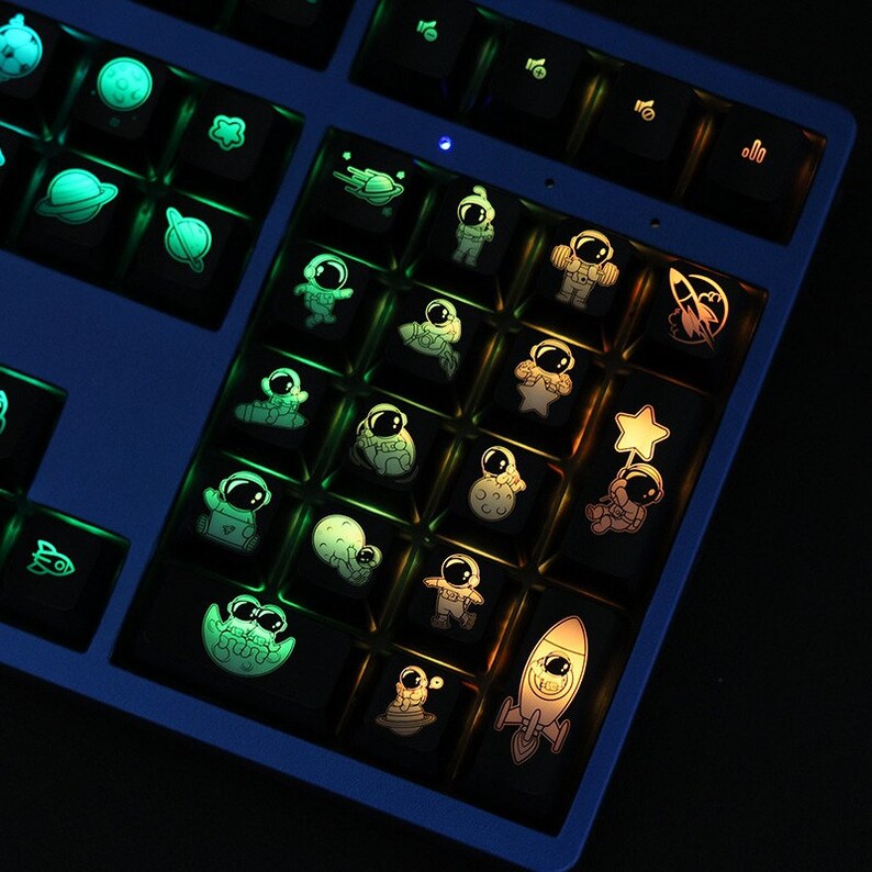 Space Astronaut Backlit Keycaps Set MX Switch Keycaps - Etsy