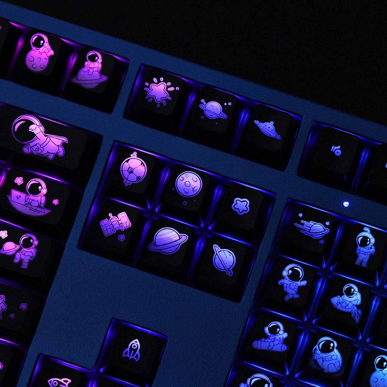 Space Astronaut Backlit Keycaps Set MX Switch Keycaps - Etsy