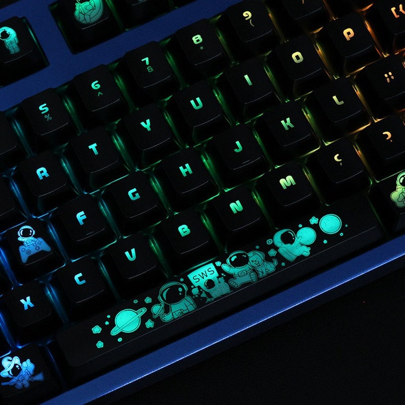 Space Astronaut Backlit Keycaps Set MX Switch Keycaps - Etsy