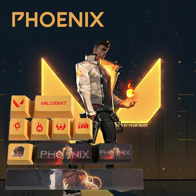 Valorant Keycaps 10 Keys Jett Phoenix Chamber Fade Astra - Etsy Ireland