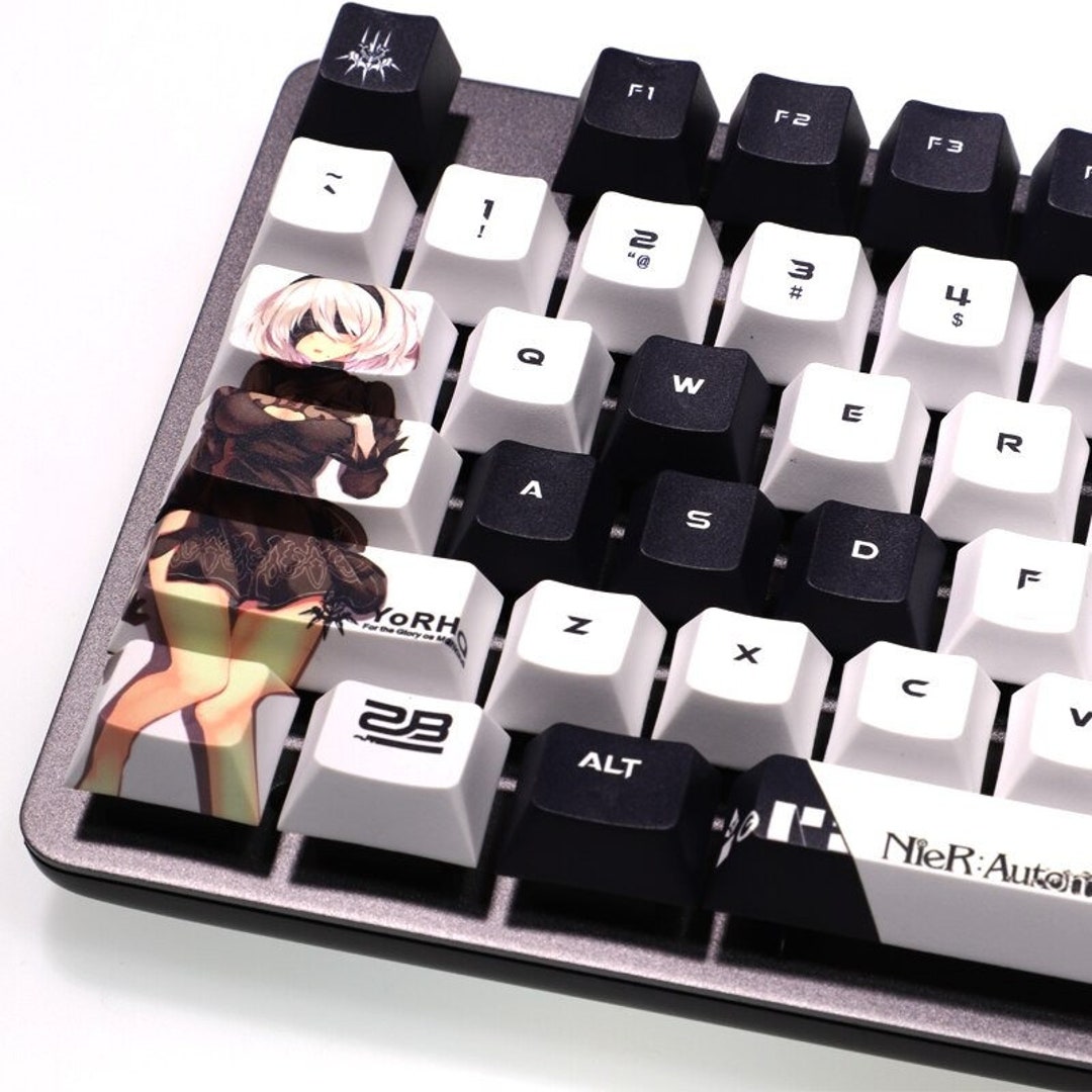 Nier:automata 2b 108 Keycaps Set Cherry Profile Sub-dye MX Switch ...