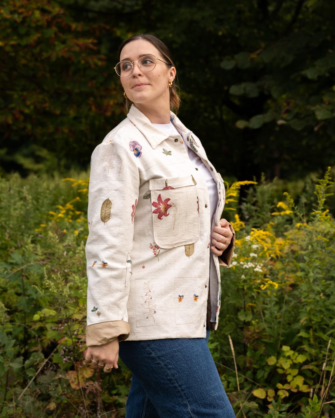 Upcycled Chore Coat | Floral | Lightweight | Handmade From Curtains - Etsy