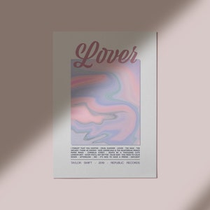 TAYLOR SWIFT Inspired Poster / LOVER Album Poster / Digital Print ...