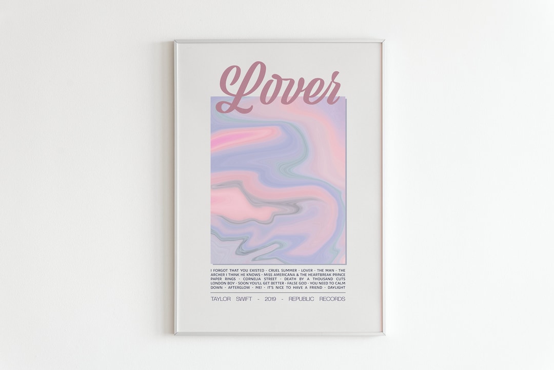 TAYLOR SWIFT Inspired Poster / LOVER Album Poster / Digital Print ...