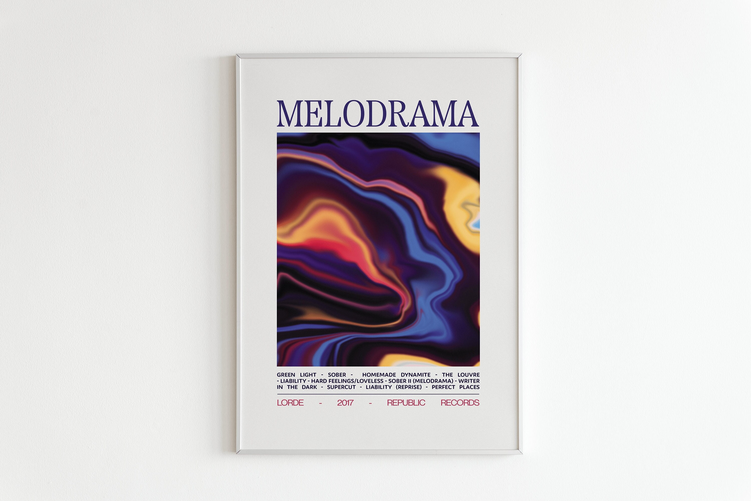 LORDE Inspired Poster / MELODRAMA Album Poster / Digital Print/ Music ...