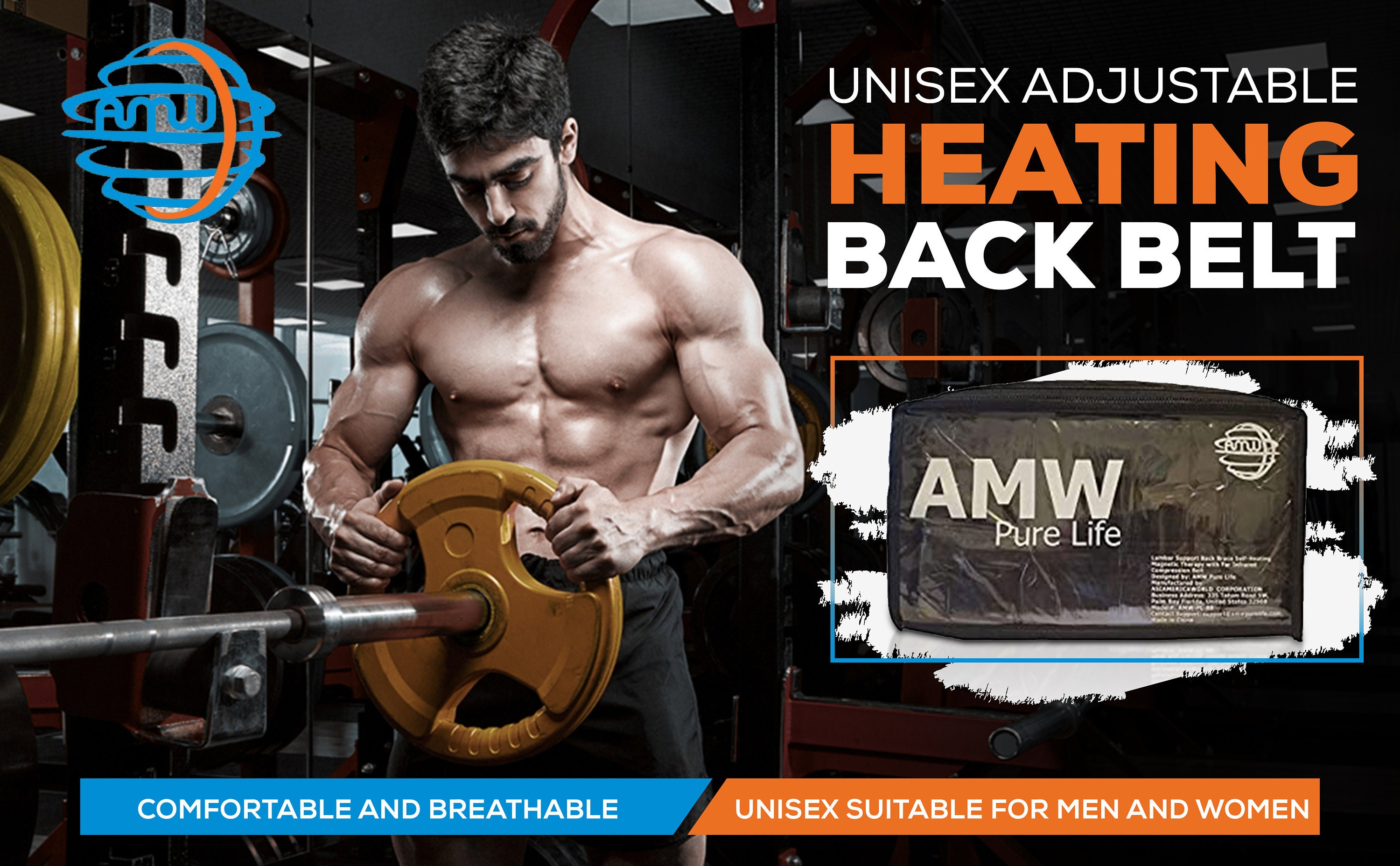 Lumbar Support Belt Self Heating Back Brace With Magnets Back Brace ...