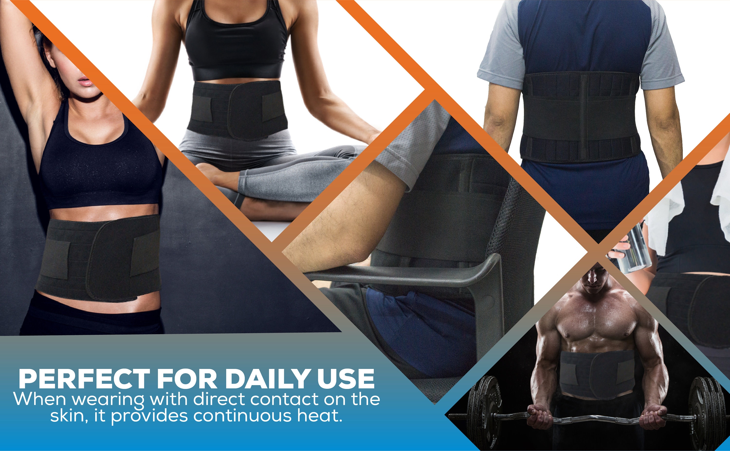 Lumbar Support Belt Self Heating Back Brace With Magnets Back Brace ...