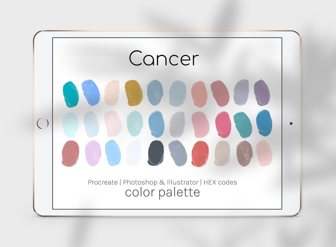Cancer Color Palette Zodiac Procreate Palette Hex Code - Etsy Cancer Color Palette Zodiac Procreate Palette Hex Code - Etsy