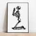 Skeleton PRINTABLE Art, Black and White Prints, Minimalist Living Room ...