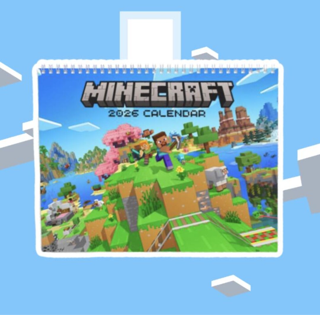 Minecraft 2026 Calendar | Wall Calendar, Monthly Grid, Gaming Artwork ...