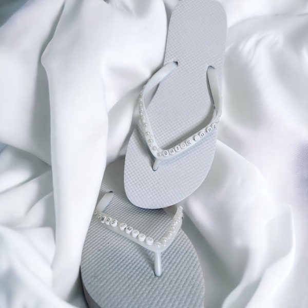 Pearl Flip Flops - Etsy