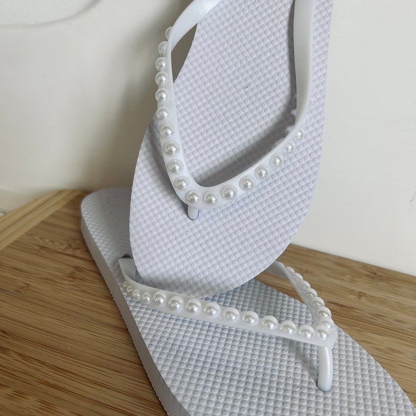 Pearl Flip Flops - Etsy