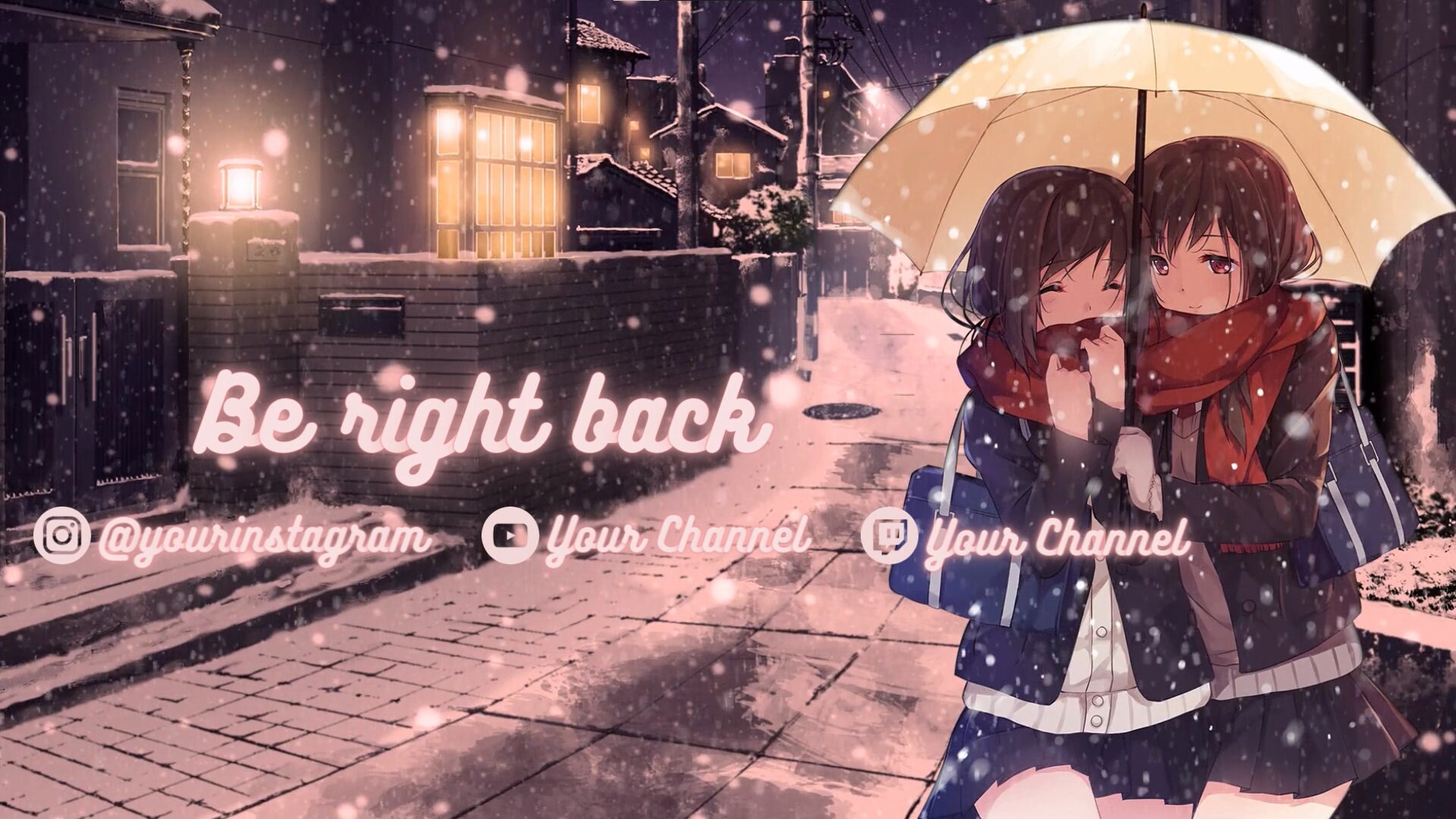 ANIMATED Twitch and Youtube Anime Winter Overlay Pack, Gaming, Just ...