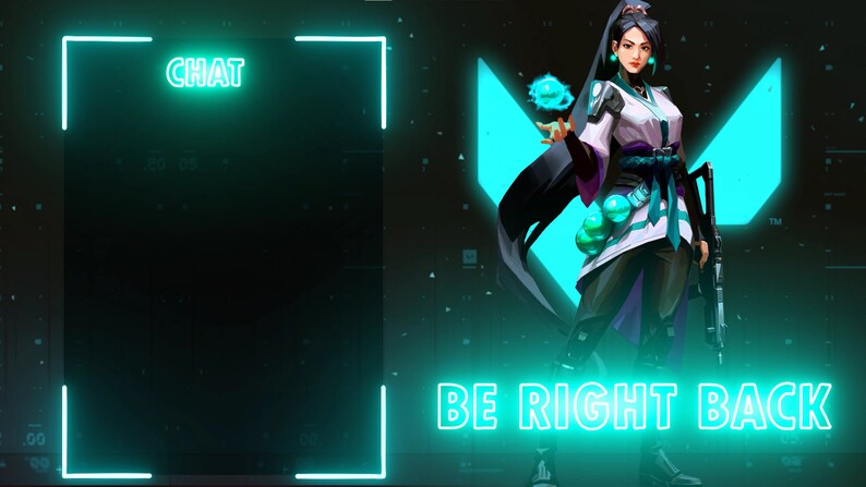 MEGA paquete ANIMADO de superposición de Twitch de Valorant Sage - 7 escenas - Inicio, Brb, Fin ...