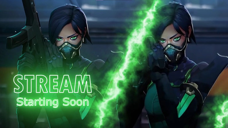 ANIMATED Valorant Viper Twitch and Youtube Overlay Pack 3 Scenes Start ...