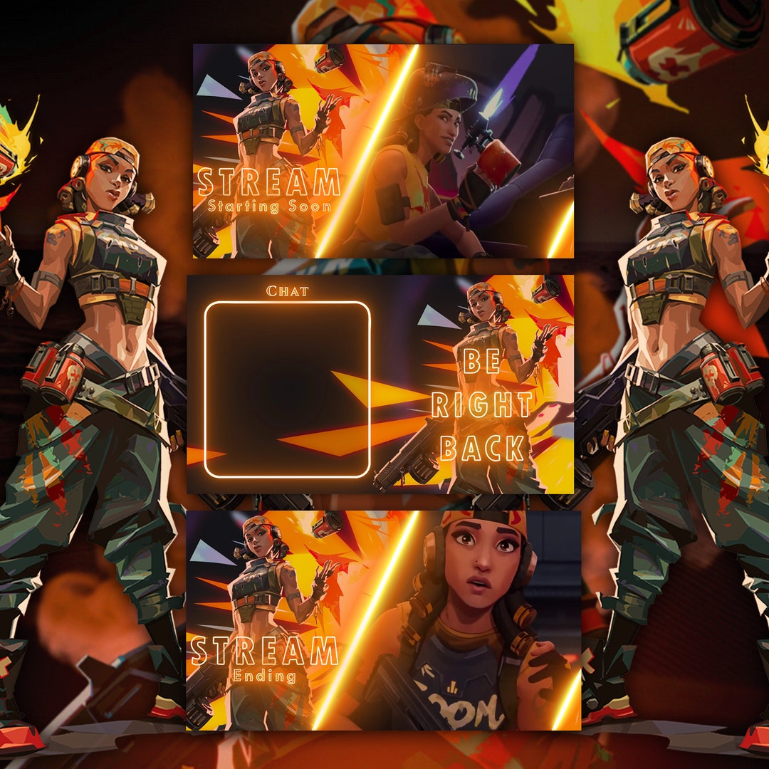 ANIMATED Valorant Raze Twitch and Youtube Overlay Pack - 3 Scenes ...
