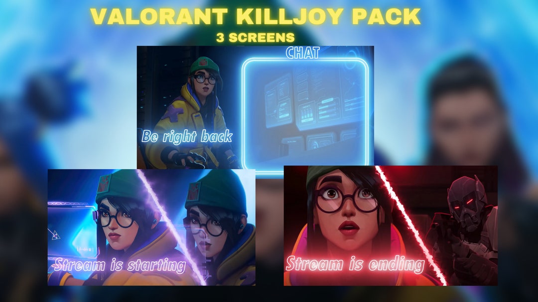 ANIMATED Valorant Killjoy Twitch and Youtube Overlay Pack 3 - Etsy