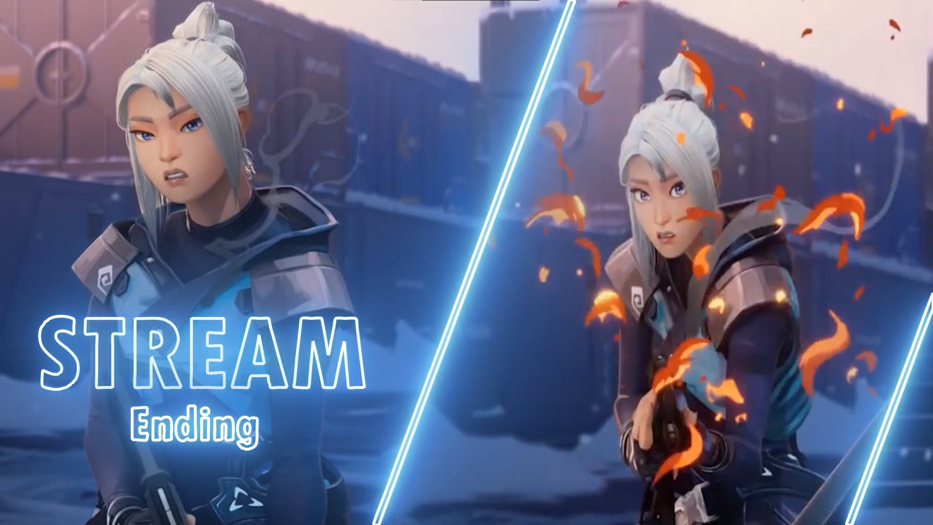 ANIMATED Valorant Jett Twitch and Youtube Overlay Pack 3 Scenes Start ...