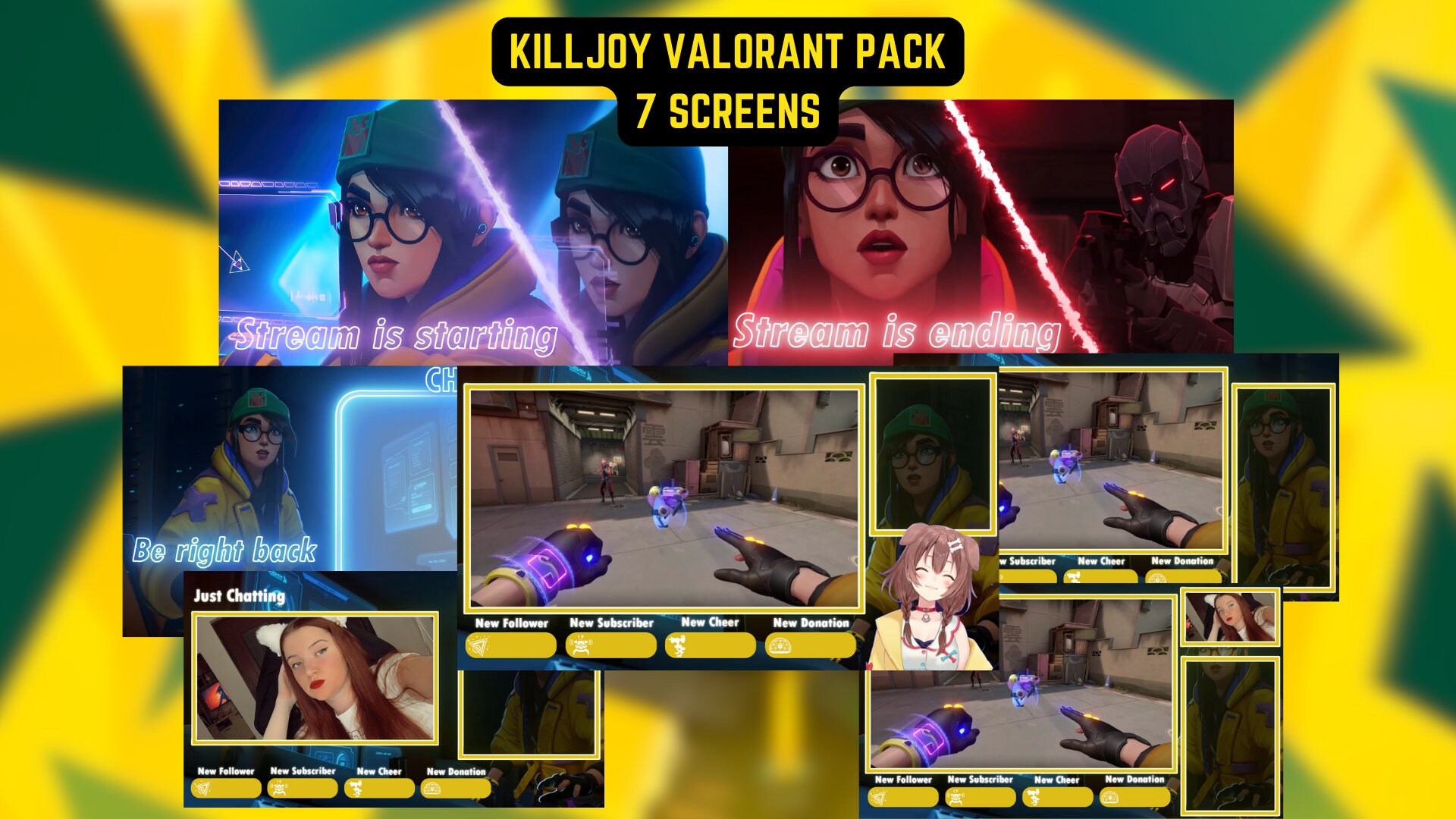 ANIMATED Valorant Killjoy Twitch Overlay MEGA Pack 7 Scenes - Etsy