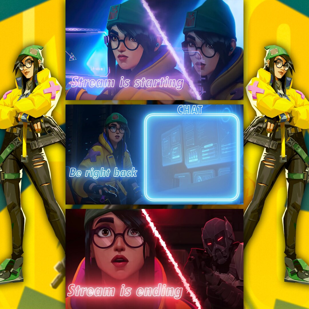 ANIMATED Valorant Killjoy Twitch and Youtube Overlay Pack - 3 Scenes ...