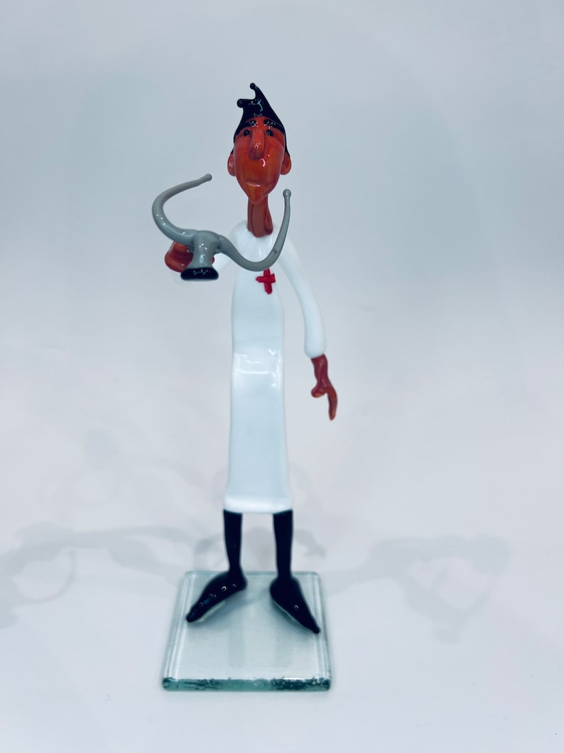 Doctor Figure With Stethoscope Made of Murano Glass - Etsy