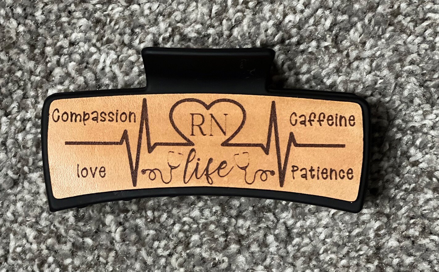Nurse/rn Medical Print Hair Clip SVG and PDF File for Laser Cutters ...