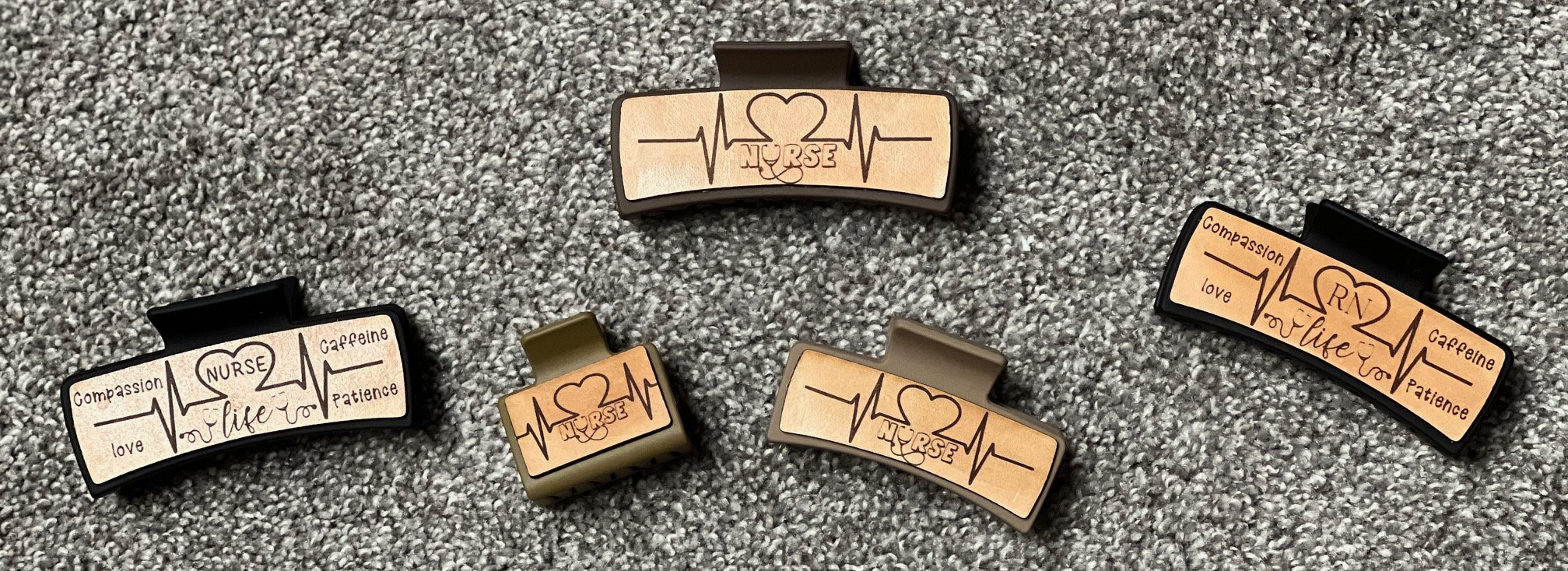 Nurse/rn Medical Print Hair Clip SVG and PDF File for Laser Cutters ...