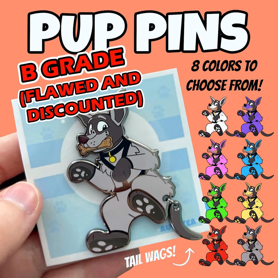 B Grade FLAWED Pup Pins - Etsy
