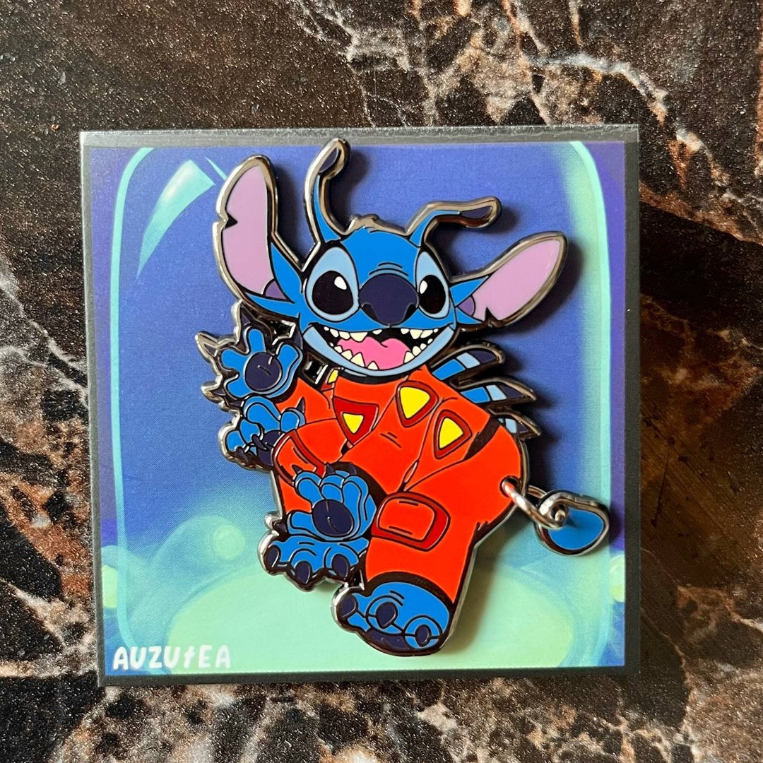 Blue Alien Enamel Pin With Waggle Tail - Etsy