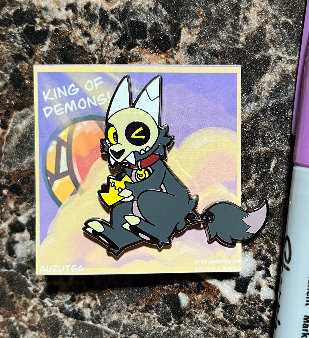 Gremlin Ruler Pin With Waggle Tail - Etsy