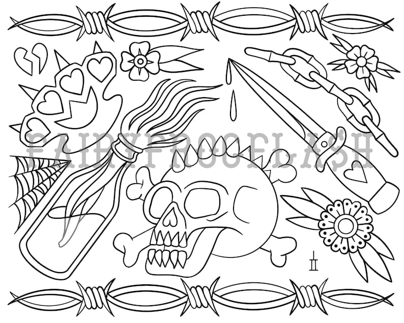 Traditional Tattoo Flash - Etsy