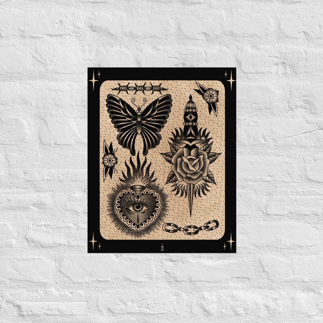 Traditional Flash Sheet Poster - Etsy