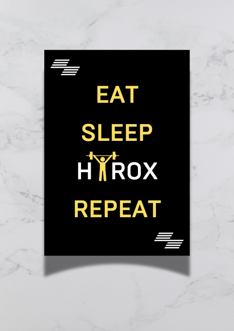 2 Hyrox Motivational Prints // Digital Set of Inspirational Fitness ...