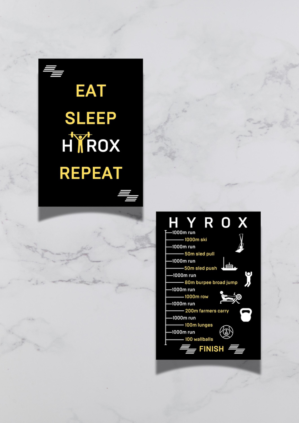 2 Hyrox Motivational Prints // Digital Set of Inspirational Fitness ...