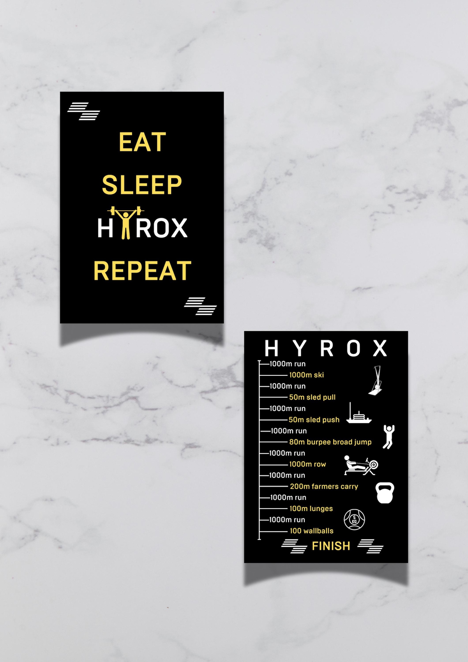 2 Hyrox Motivational Prints // Digital Set of Inspirational Fitness ...