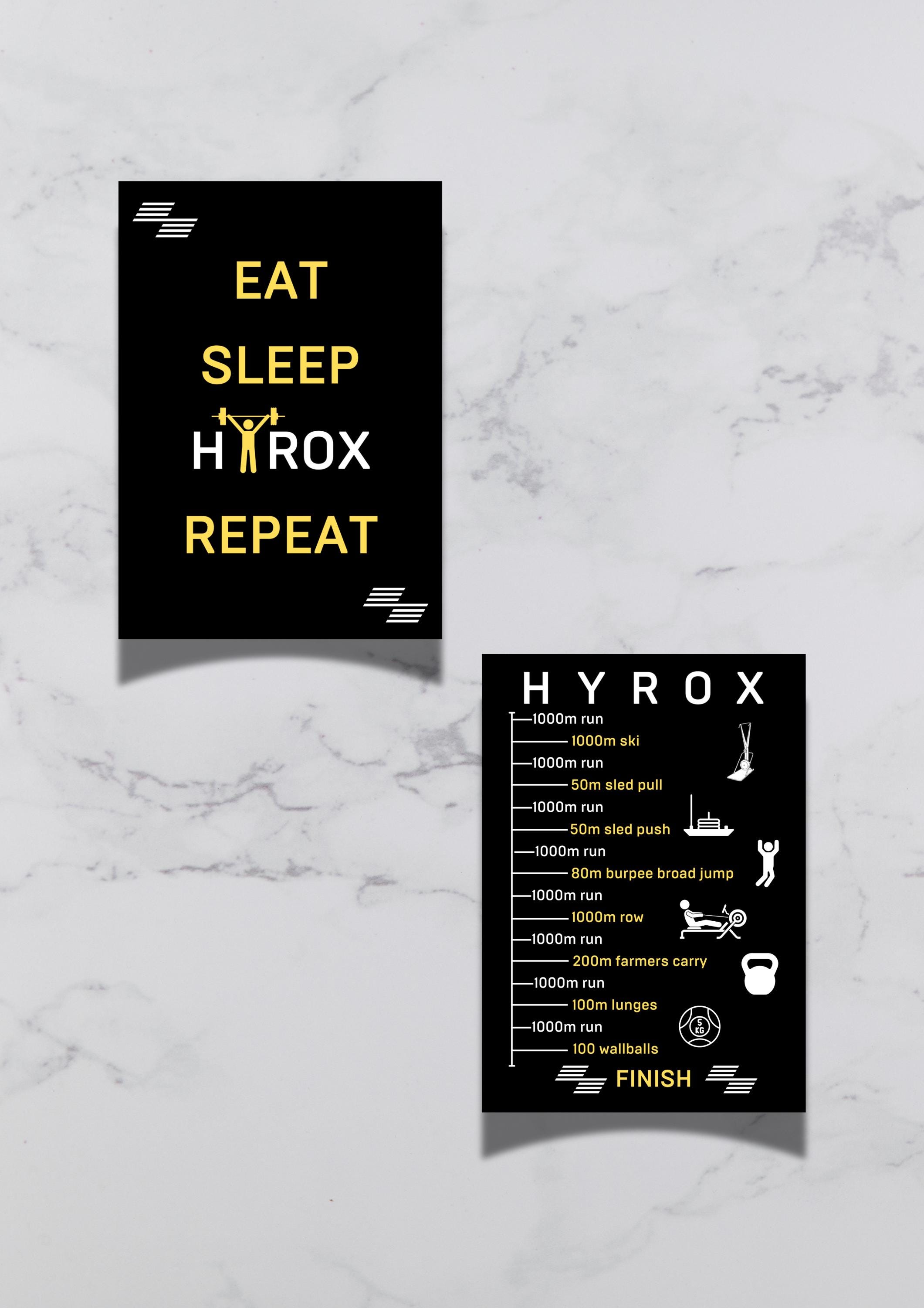 2 Hyrox Motivational Prints // Digital Set of Inspirational Fitness ...