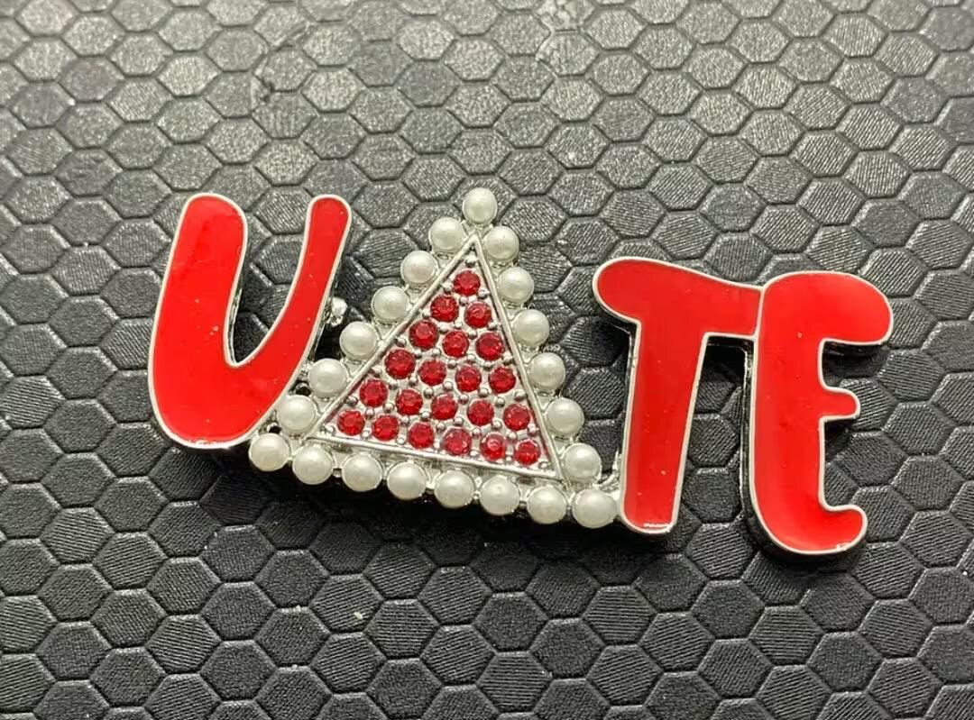 New RED VOTE Lapel Pin Brooch With a Pearls - Etsy