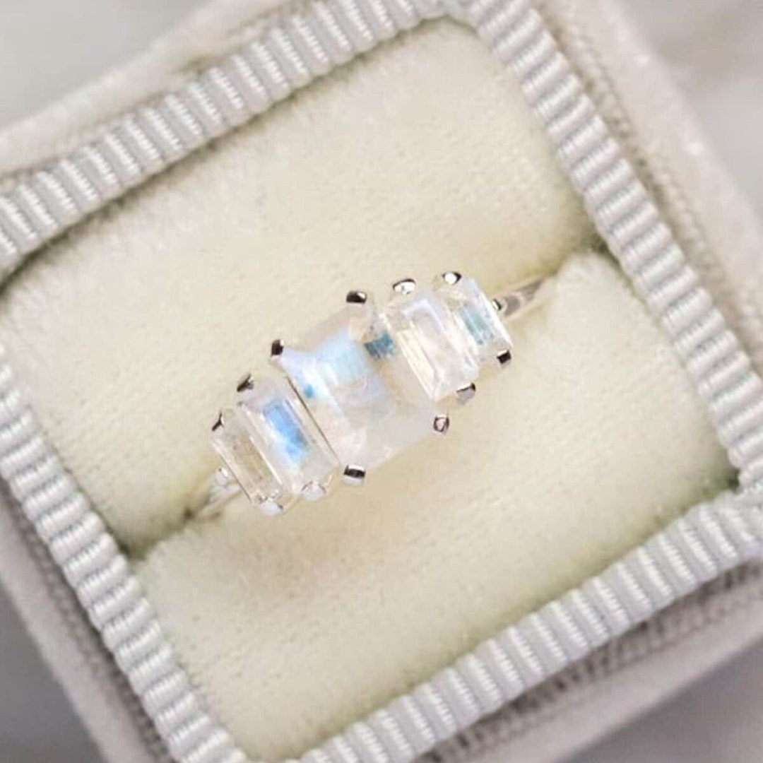 Natural Moonstone Ring, Engagement Ring, Statement Ring, Wedding Ring ...