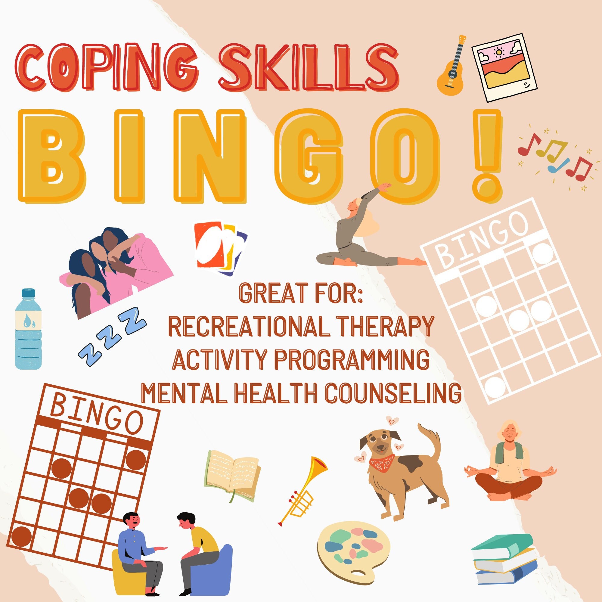 Coping Skills Bingo! - Bingo! for Recreational Therapy, Activity ...