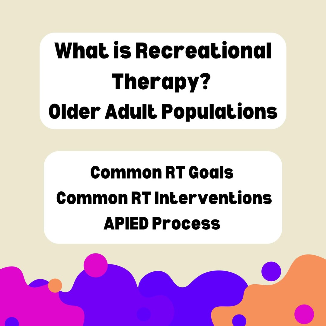 Recreational Therapy Older Adults Educational Handout - Etsy