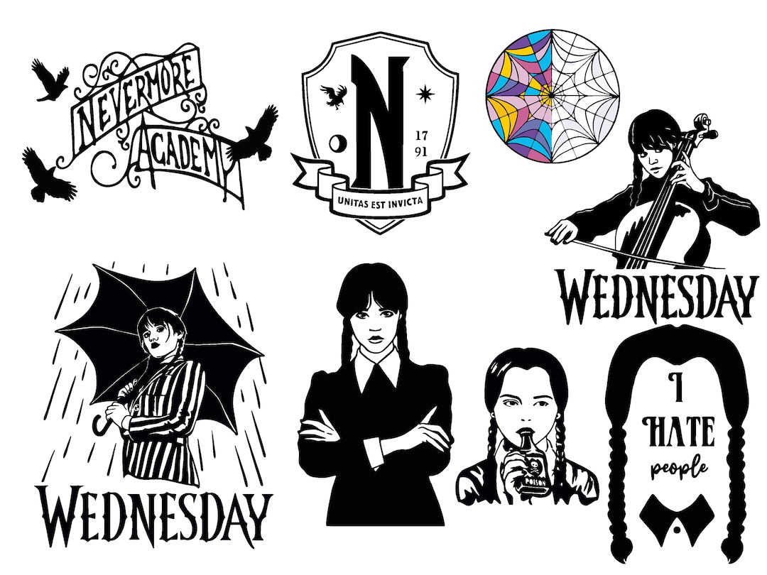 Wednesday Addams Svg Jenna Ortega Addams Family Svgpng - Etsy Canada