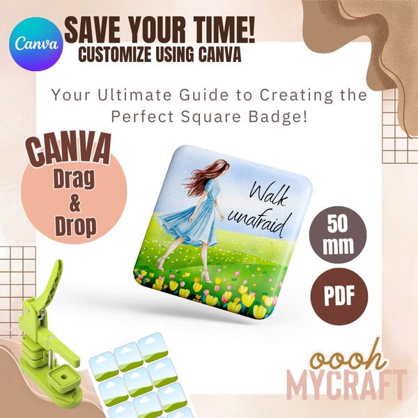 Badge Template 2inches - Etsy