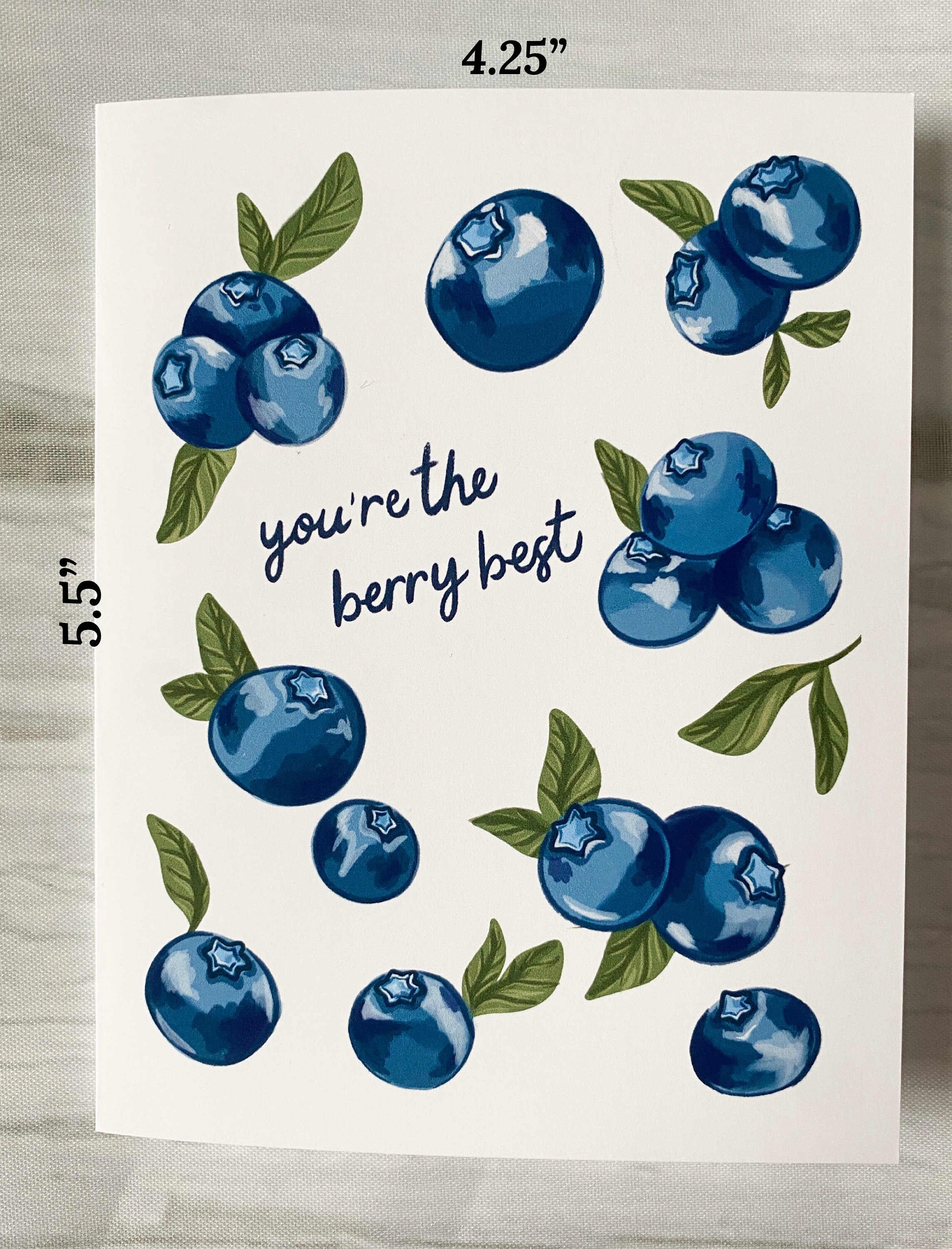 You’re the Berry Best Card, Blueberry Appreciation Card, Valentine’s ...