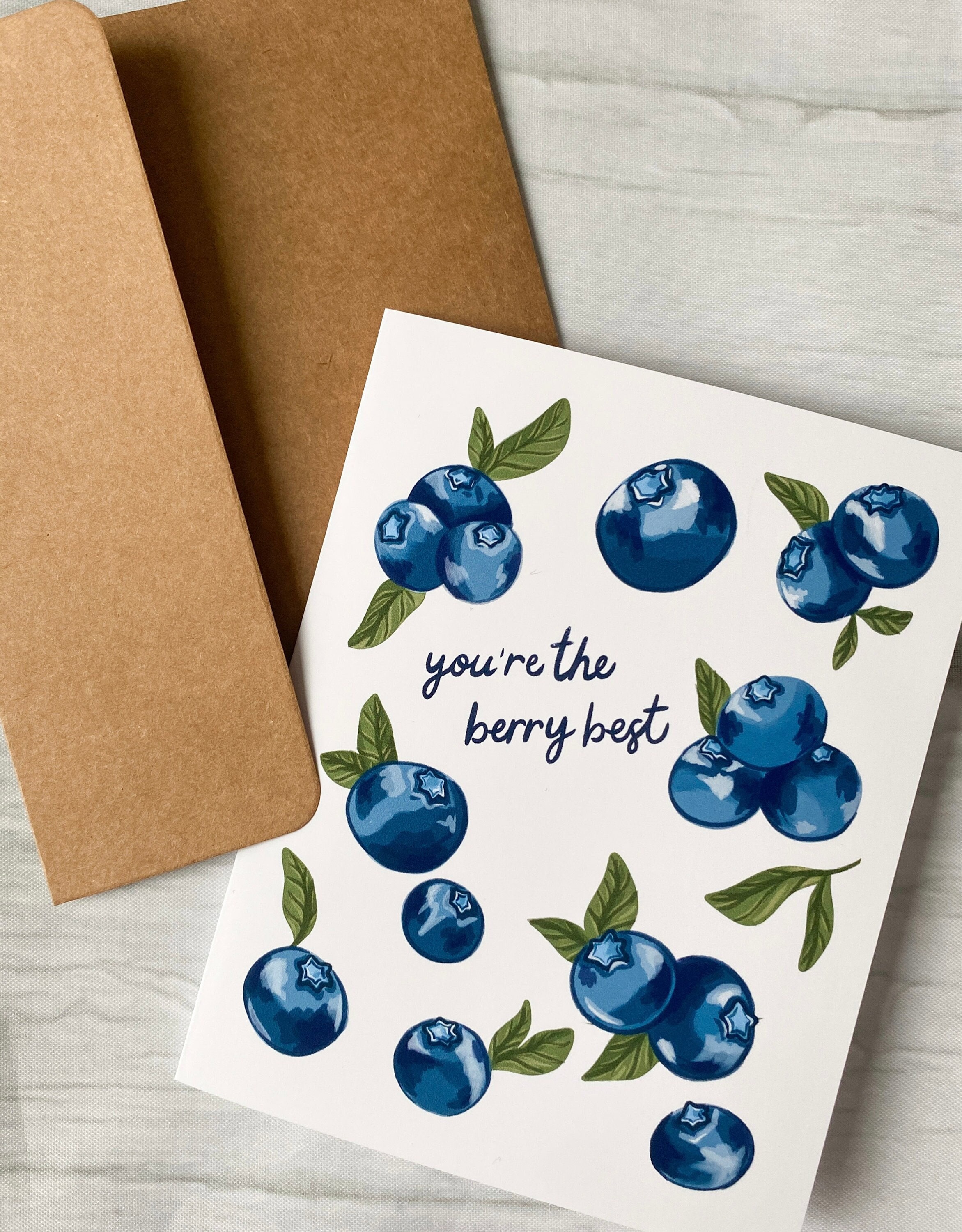 You’re the Berry Best Card, Blueberry Appreciation Card, Valentine’s ...